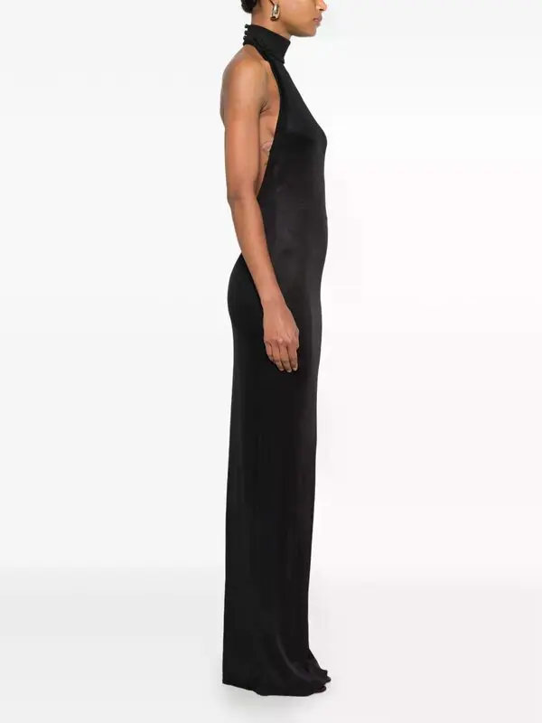 Andamane Halterneck Backless Maxi Dress