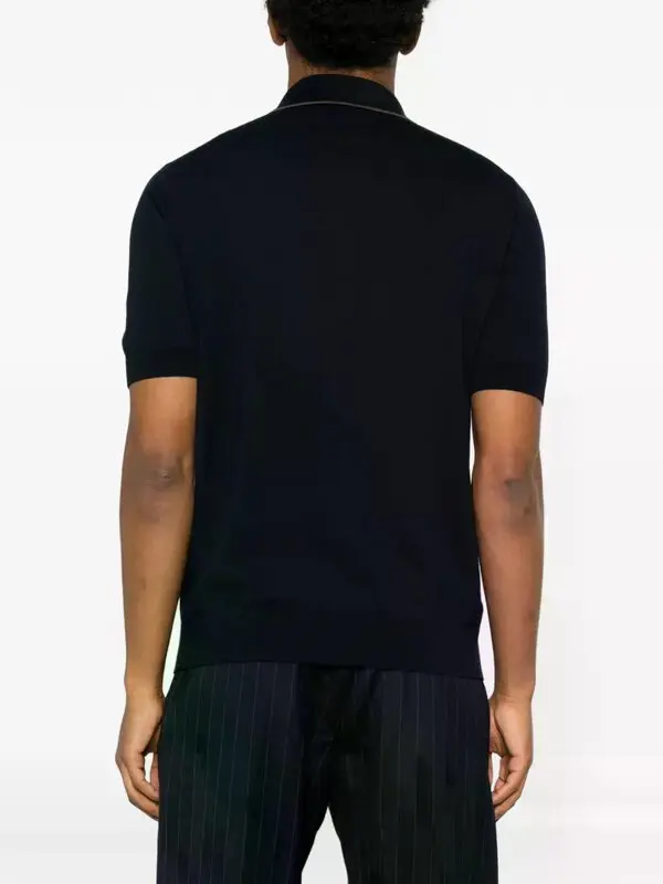 GRAN SASSO Vertical-stripe Short-sleeve Shirt