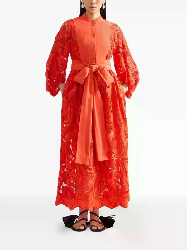 Erdem Floral Cutwork Maxi Dress