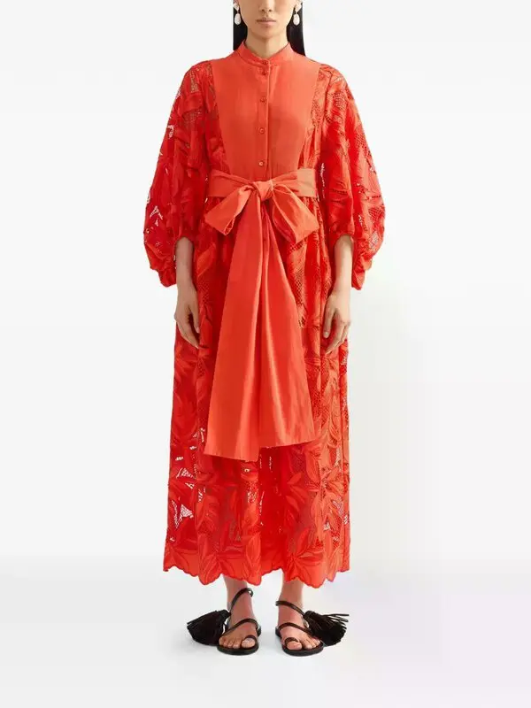Erdem Floral Cutwork Maxi Dress