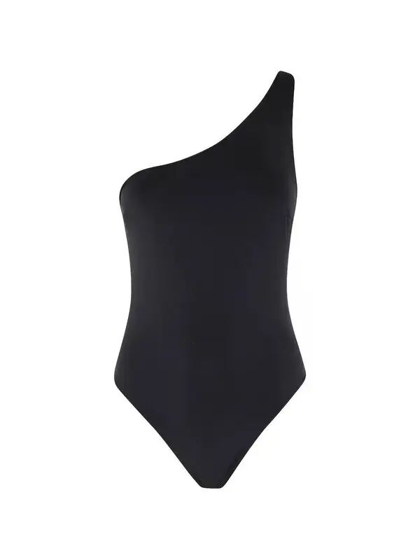 Federica Tosi One-shoulder Cutout Swimsuit - Black