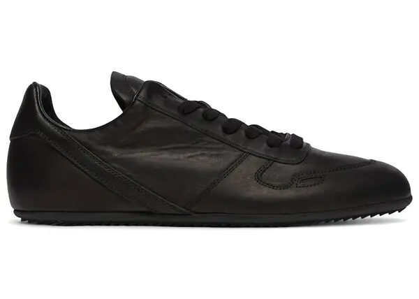 Rick Owens Leather Lace-up Sneakers - Black