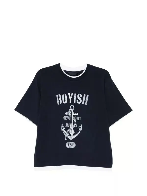 JUUN.J Graphic Print Crewneck T-shirt