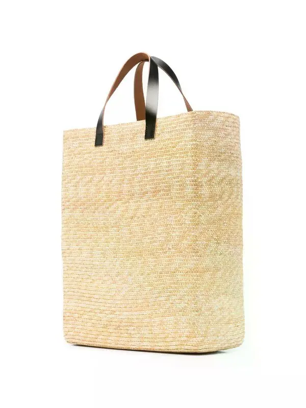 Plan C Florentine Straw Tote Bag