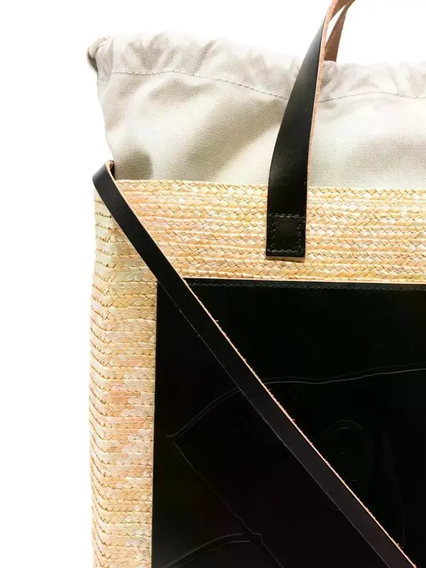 Plan C Florentine Straw Tote Bag