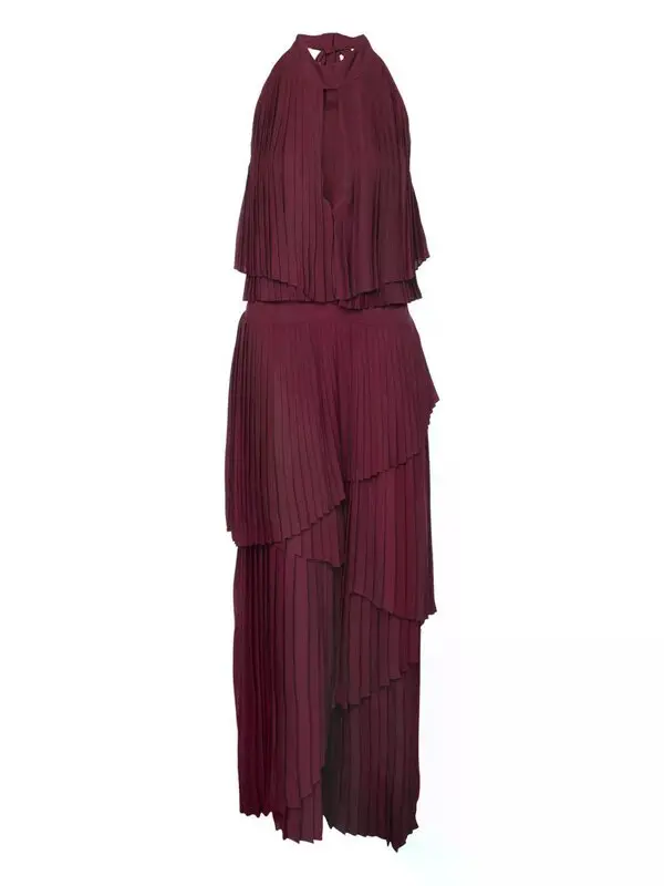 Elie Saab Pleated Halter-neck Dress