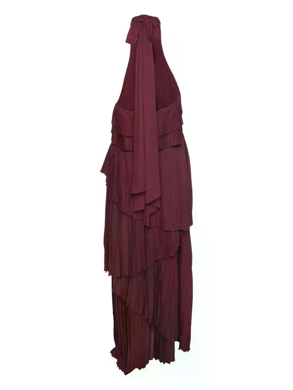 Elie Saab Pleated Halter-neck Dress
