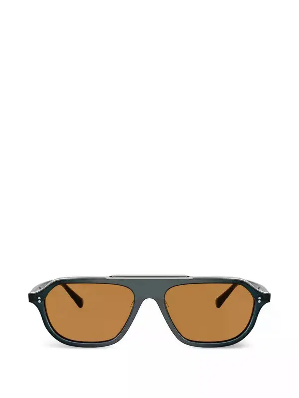 Oliver Spencer Estin Pilot-frame Sunglasses - Black