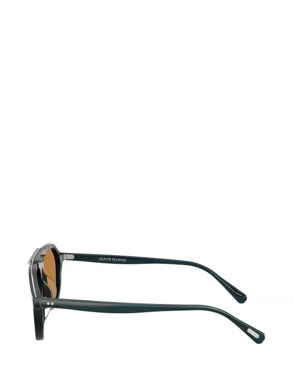 Oliver Spencer Estin Pilot-frame Sunglasses - Black
