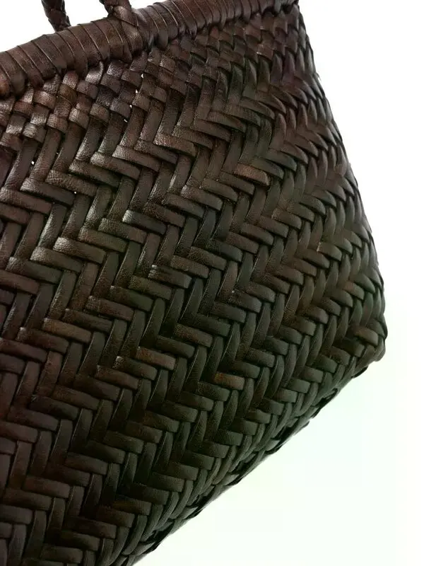 Dragon Diffusion Woven Leather Tote Bag - Brown