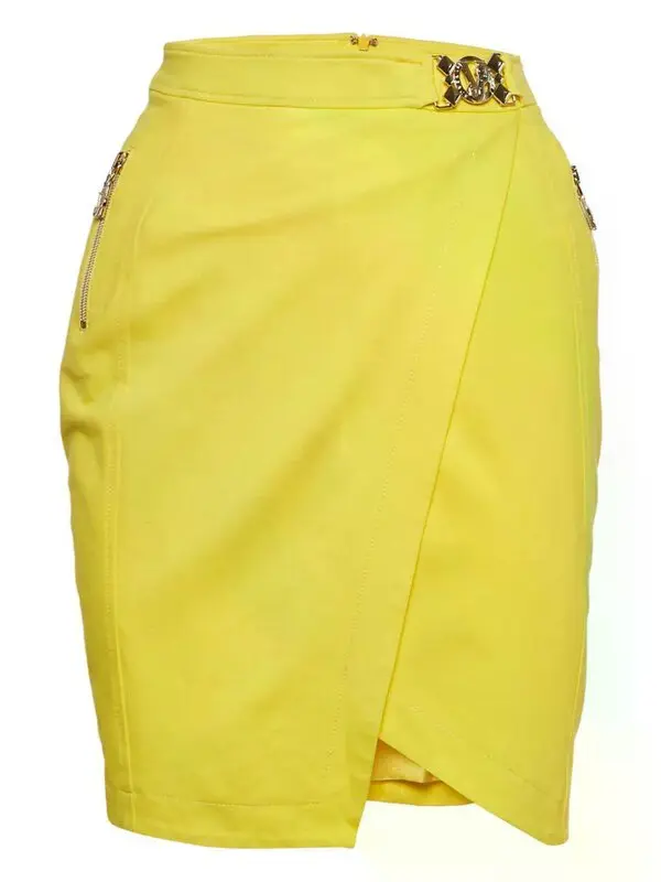 Versace 2024 Belted Wrap Skirt - Yellow