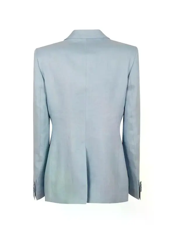 Tagliatore Double-breasted Linen Jacket - Blue