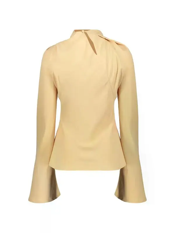 ELLERY Knotted Neck Flared Sleeve Top