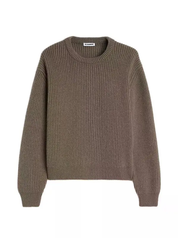 JIL SANDER Rib-knit Wool Sweater - Brown