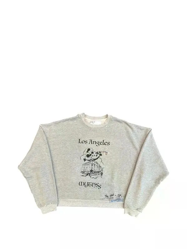 PALY Mythss Distressed Graphic-print Sweatshirt