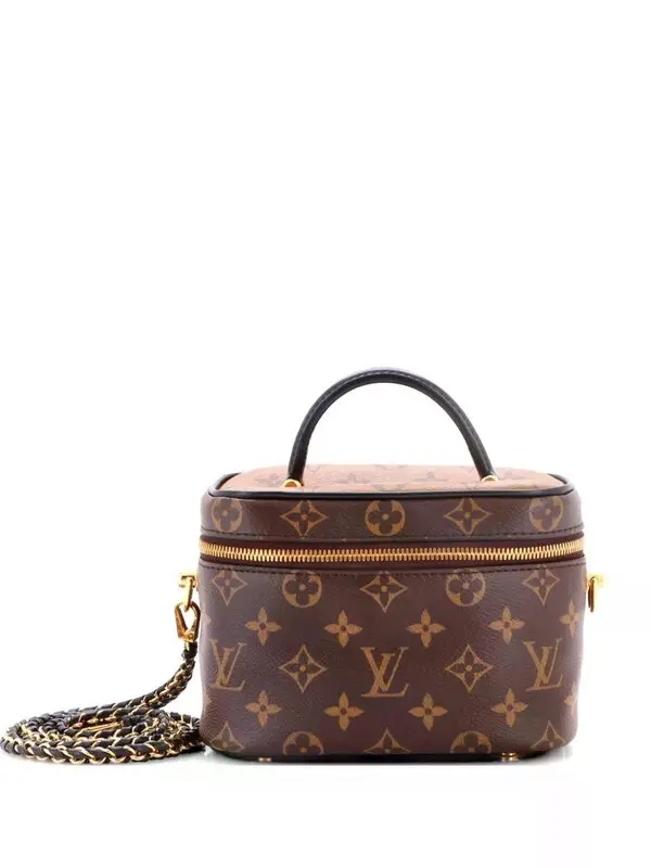 LOUIS VUITTON Reverse Monogram Canvas Pm Satchel - Brown