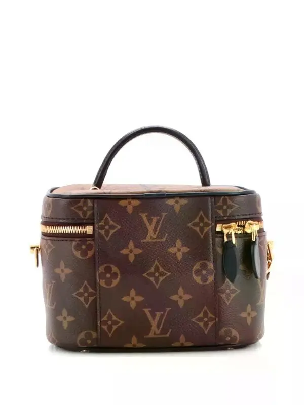 LOUIS VUITTON Reverse Monogram Canvas Pm Satchel - Brown
