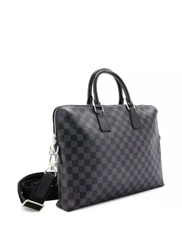 LOUIS VUITTON Porte-documents Jour Bag Damier Graphite Business Bag - Black