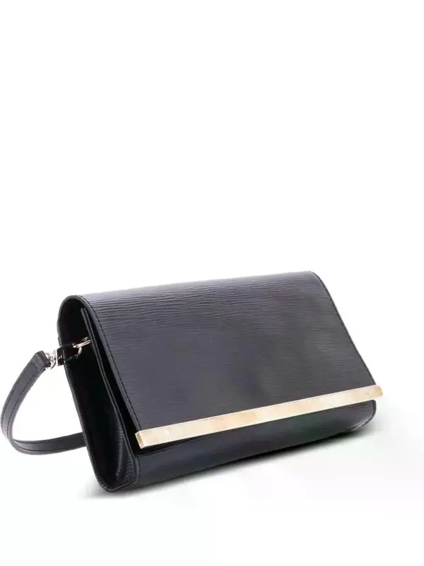LOUIS VUITTON Sevigne Epi Leather Clutch Bag - Black