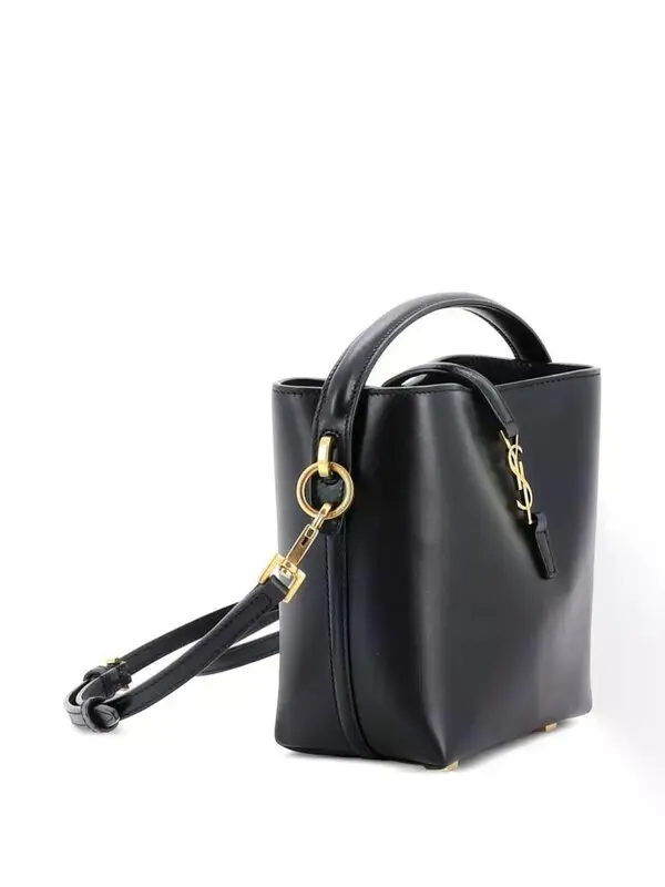 Saint Laurent Le 37 Leather Mini Bucket Bag - Black