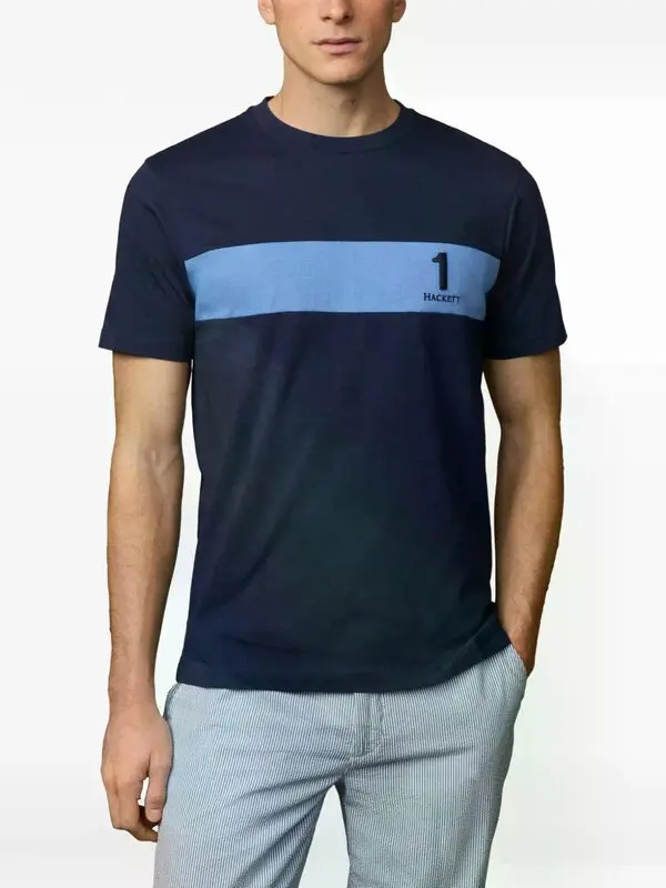 HACKETT LONDON Colour-block Panel T-shirt