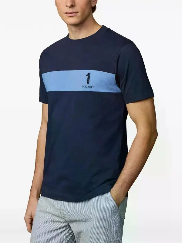 HACKETT LONDON Colour-block Panel T-shirt