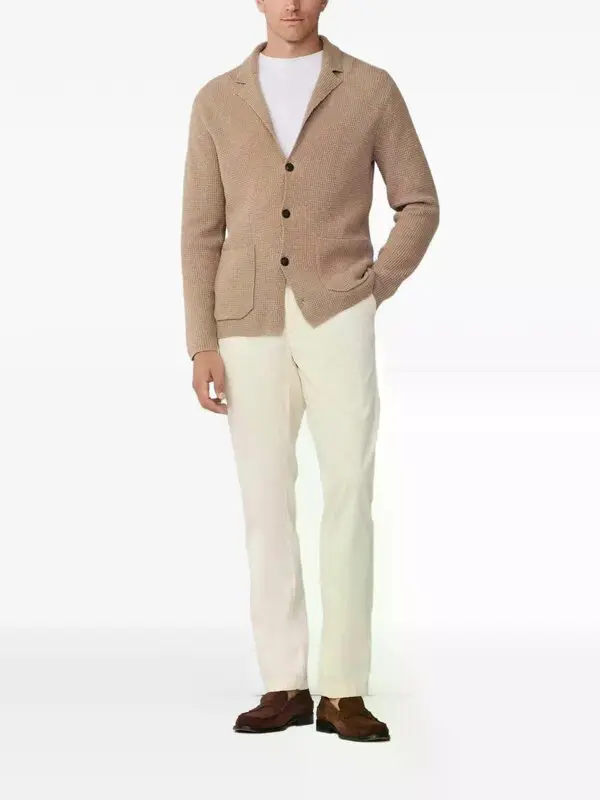 HACKETT LONDON Waffle-stitch Cardigan