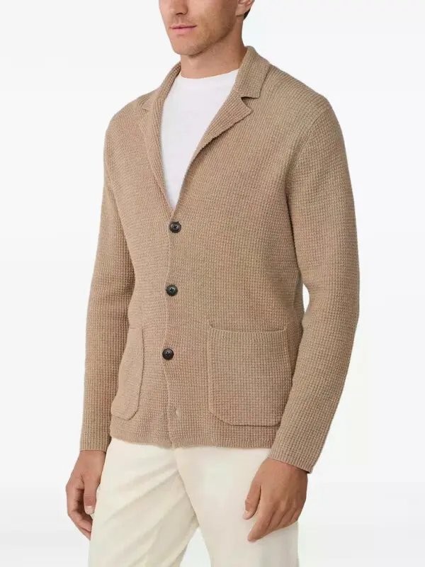 HACKETT LONDON Waffle-stitch Cardigan