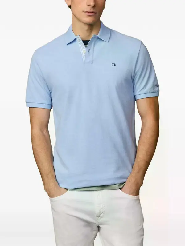 HACKETT LONDON Heritage H-logo Stripe-trim Polo Shirt