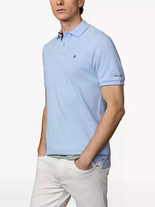 HACKETT LONDON Heritage H-logo Stripe-trim Polo Shirt