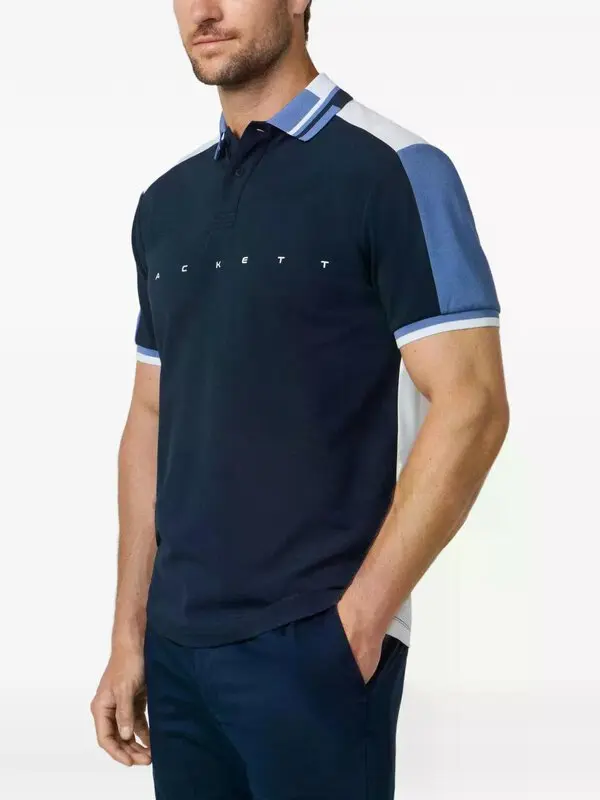 HACKETT LONDON Short-sleeve Logo-print Cotton Polo Shirt