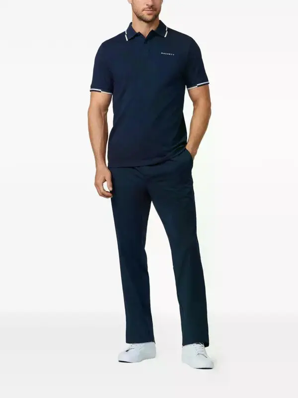 HACKETT LONDON Jacquard-detail Polo Shirt