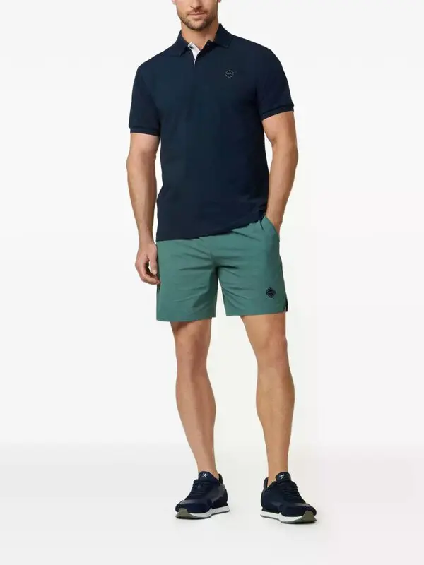 HACKETT LONDON Striped-placket Polo Shirt