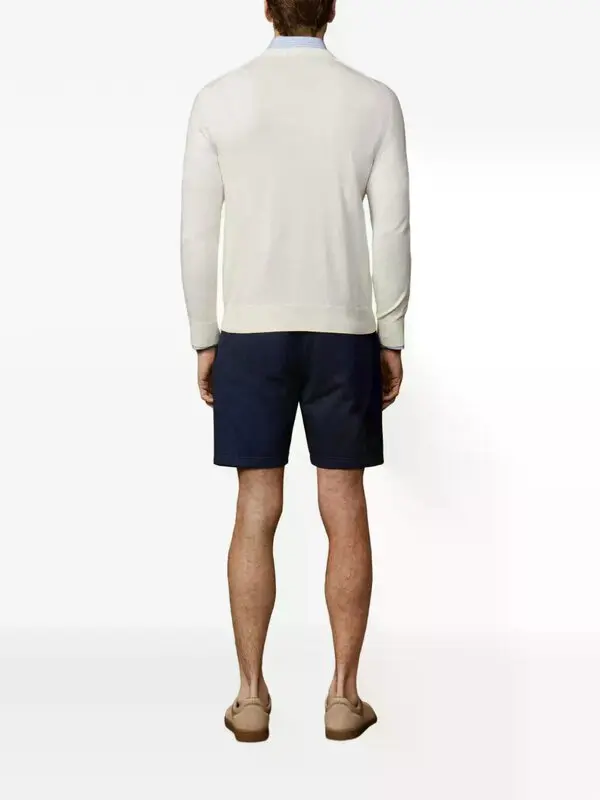 HACKETT LONDON V-neck Embroidered-logo Sweater