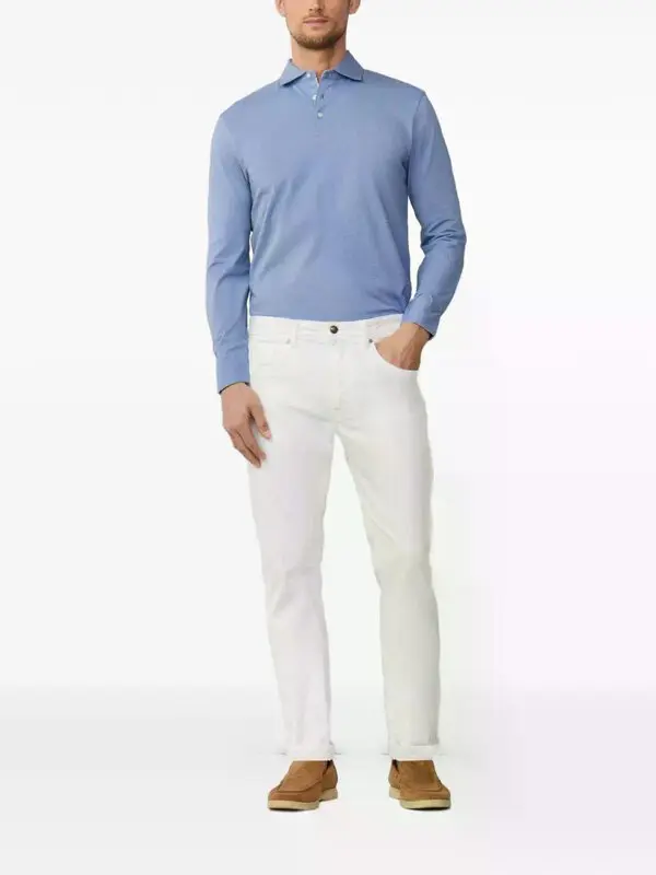 HACKETT LONDON Long-sleeve Jersey Polo Shirt