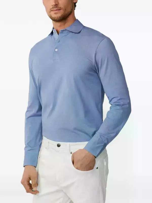 HACKETT LONDON Long-sleeve Jersey Polo Shirt