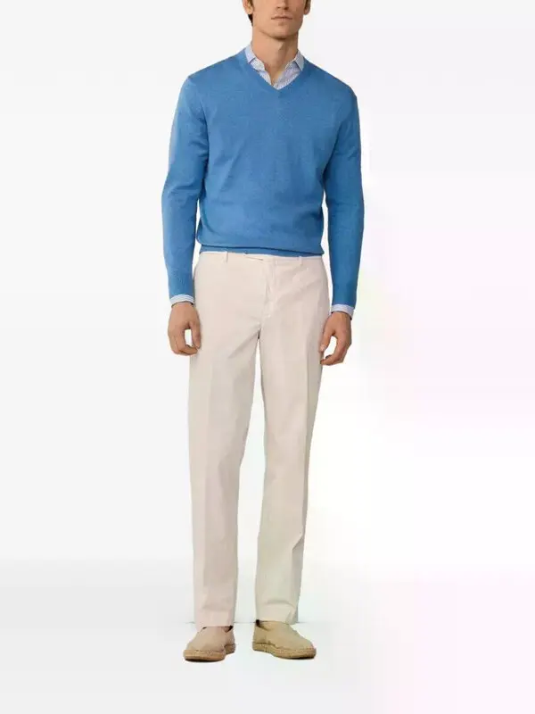 HACKETT LONDON Elbow-patch V-neck Sweatshirt