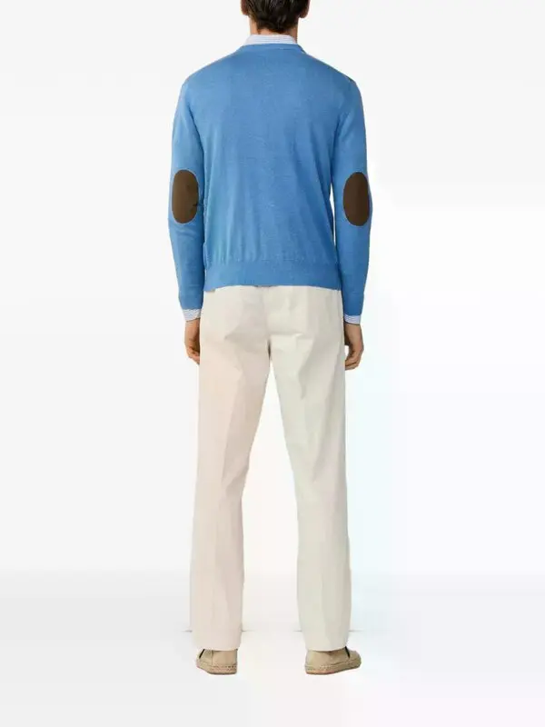 HACKETT LONDON Elbow-patch V-neck Sweatshirt