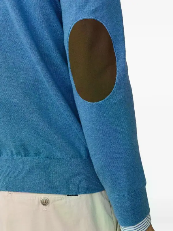 HACKETT LONDON Elbow-patch V-neck Sweatshirt