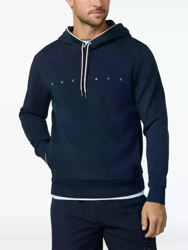 HACKETT LONDON Logo Print Interlock Hoodie