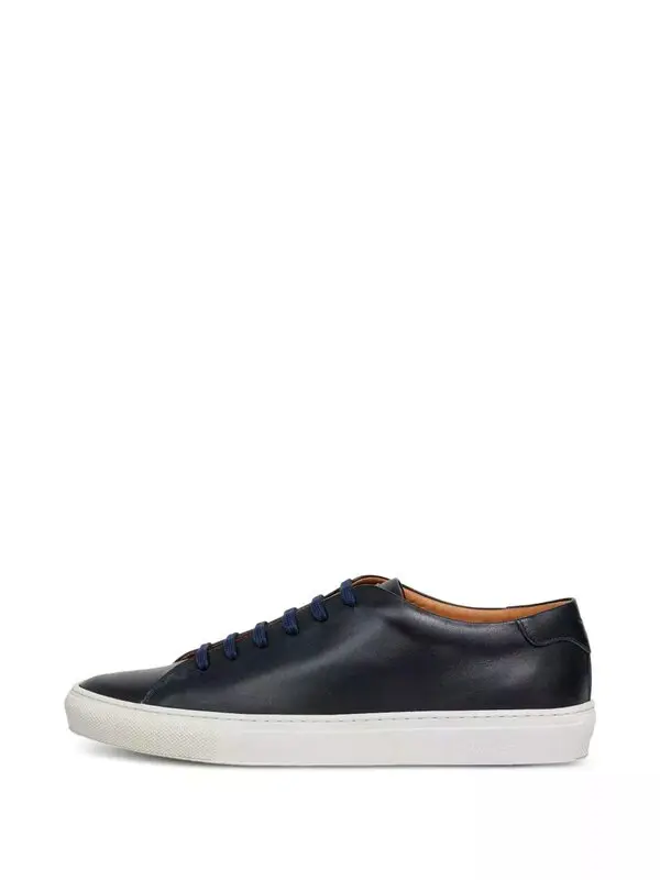 HACKETT LONDON Idol Derby Lace-up Leather Sneakers
