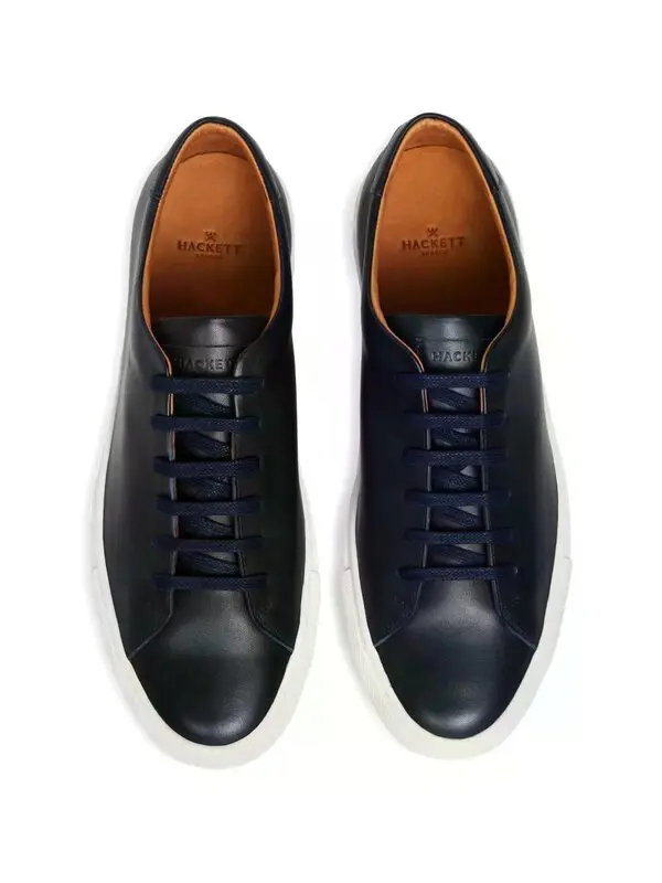 HACKETT LONDON Idol Derby Lace-up Leather Sneakers