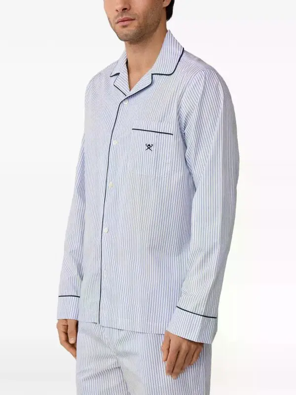 HACKETT LONDON Striped Cotton Pajamas Set