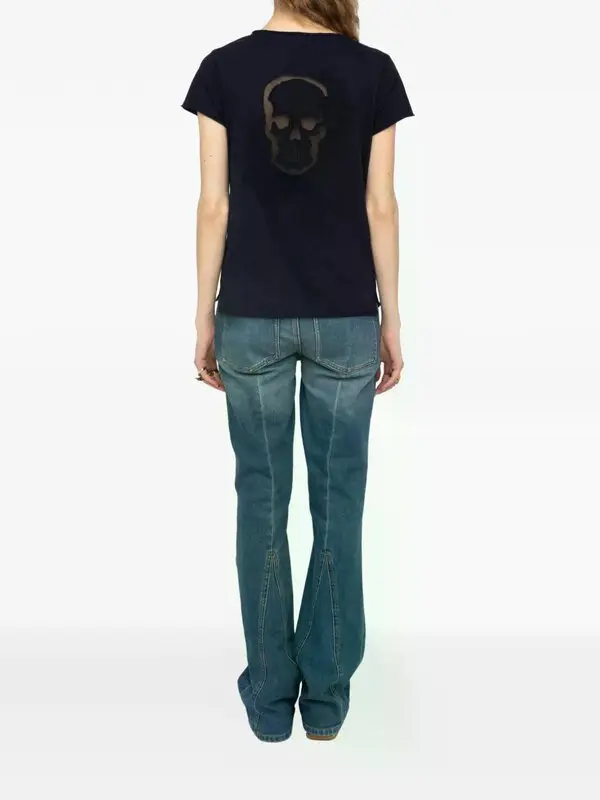 Zadig&Voltaire Skull Motif T-shirt - Blue