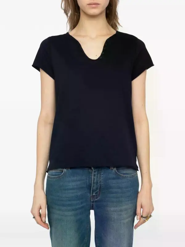 Zadig&Voltaire Skull Motif T-shirt - Blue