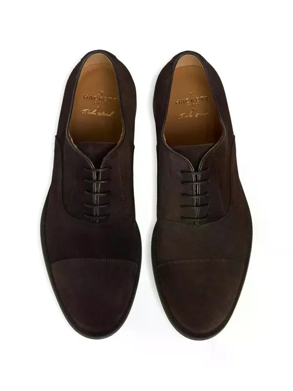 HACKETT LONDON Suede Toe-cap Oxford Shoes