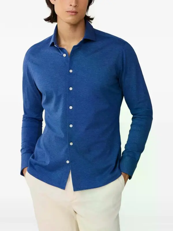 HACKETT LONDON Kent-collar Pique-jersey Shirt