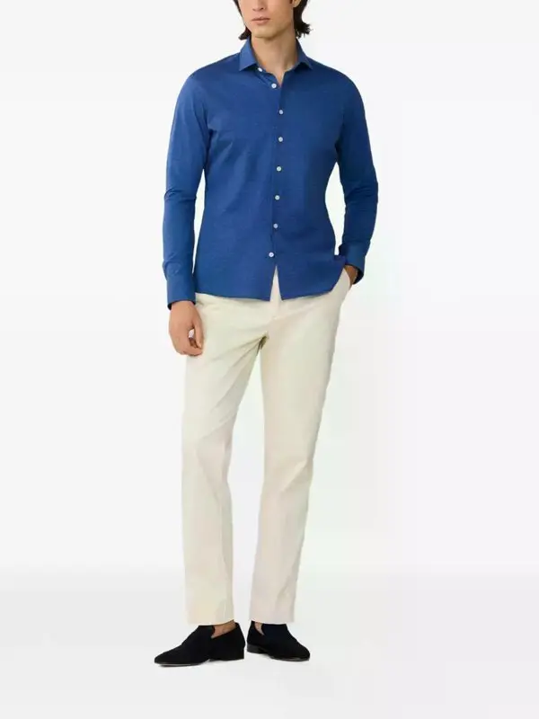 HACKETT LONDON Kent-collar Pique-jersey Shirt