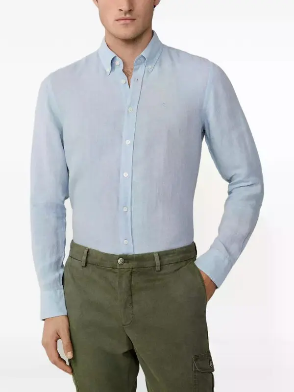 HACKETT LONDON Brompton Button-down Linen Shirt