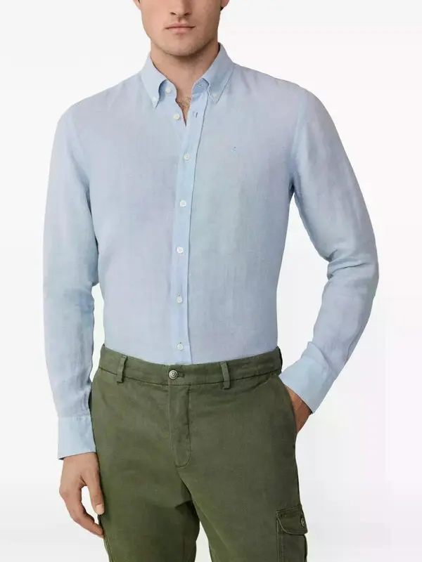 HACKETT LONDON Brompton Button-down Linen Shirt